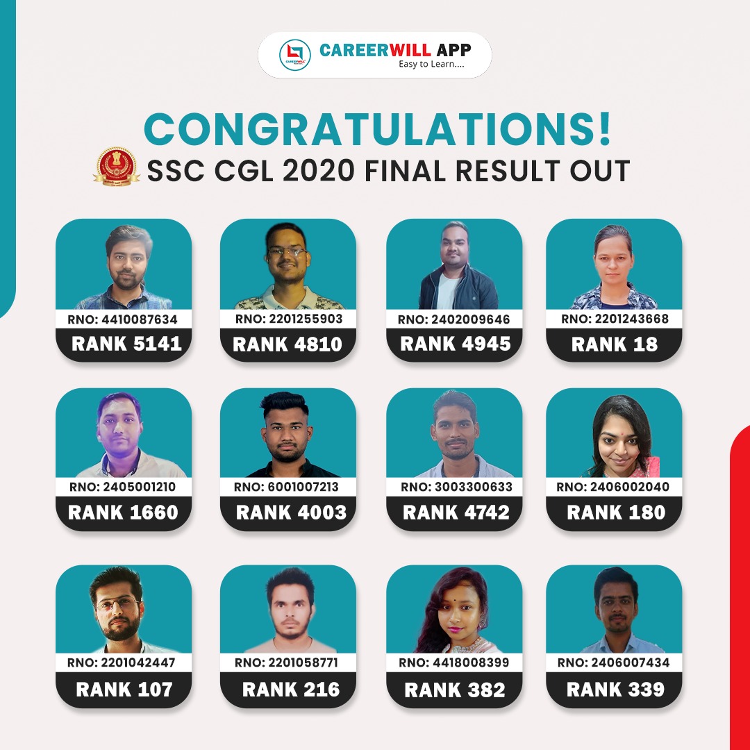 Careerwill Result: SSC CGL 2020 - Careerwill App